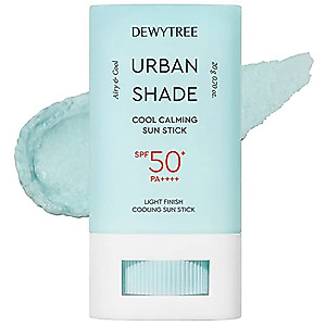 DEWYTREE Urban Shade Cool Calming Sun Stick SPF 50+ Pa++++ - Face & Body Sun Protection Sunscreen for Sensitive Skin - Calming & Moisturizing - Water Resistant, 20 g (0.70 oz)