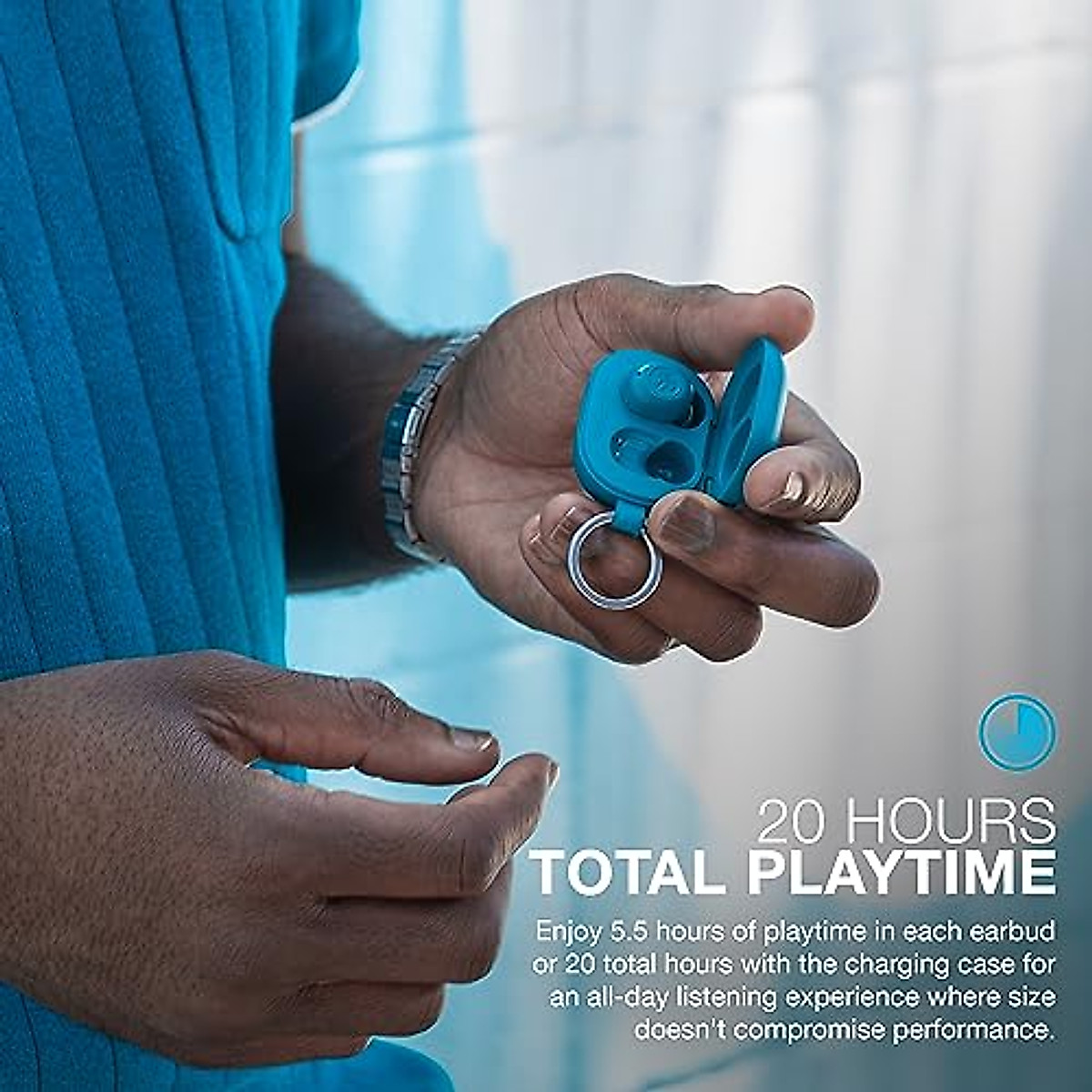 JLab JBuds Mini True Wireless Bluetooth Earbuds + Charging Case, Teal, IP55 Sweat and Dust Proof, Bluetooth Multipoint, Be Aware Audio, 3 EQ Sound Settings, Crystal Clear Calls