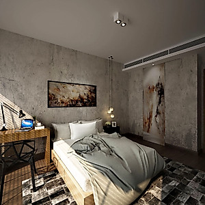 3yecao 31"×354" Extra Thicker Light Brown Grey Concrete Contact Paper Gray Concrete Wallpaper Peel and Stick Wide Viny Wrap 3D Textured Cement Waterproof Wall Sticker for Walls Bedroom Bathroom Gym