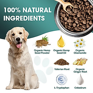 Ethlauff Calming Chews for Dogs 120 Count,Dog Calming Treats,Anxiety Relief Treats,Dog Anxiety Relief,Helps with Dog Anxiety,Separation,Barking,Stress Relief,Sleep Calming Aid,for All Breeds & Sizes