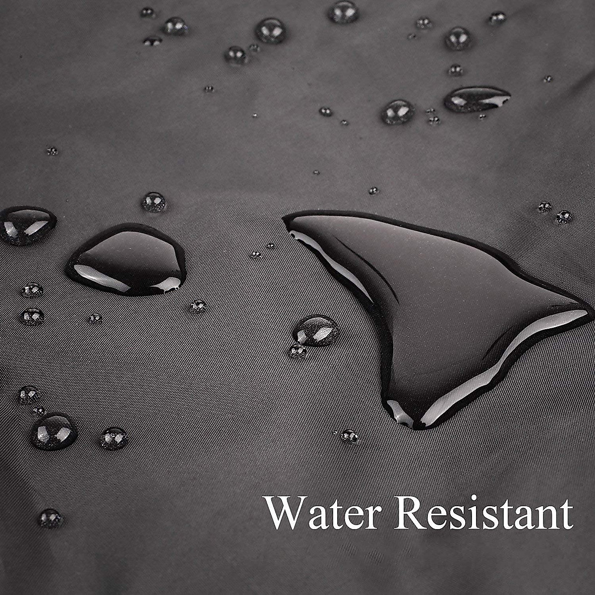 UCARE Deck Box Cover 420D Outdoor Patio Waterproof Oxford Fabric Coated with Silver Dustproof Deck Storage Box Protector with Elastic Buckles on All 4 Corners Wheels Protect from Wind Rain Snow Black