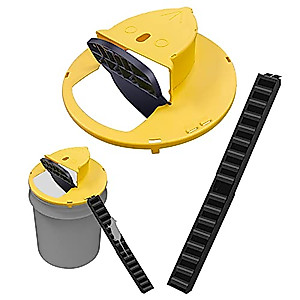 Flip N-Slide Bucket Lid Mouse / Rat Trap Cat Pattern Mouse Slide Traps Automatically Resets Humane Trap Door Style, Compatible with 5 Gallon Bucket, Multi Catch Mice Control Traps