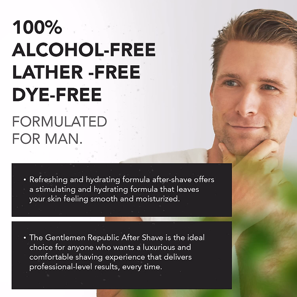 Gentlemen Republic After Shave - Refreshing and Hydrating Formula with Irritation Protection - Soothe, Cool And Moisturize - 100% Alcohol-Free Aftershave for Men - Made in the USA, 32oz