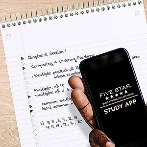 Five Star Top Bound Notebooks, 6 Pack, 1-Subject, College Ruled Paper, Fights Ink Bleed, Water Resistant Cover, 11" x 8-1/2", 100 Sheets, Assorted Colors (73525)