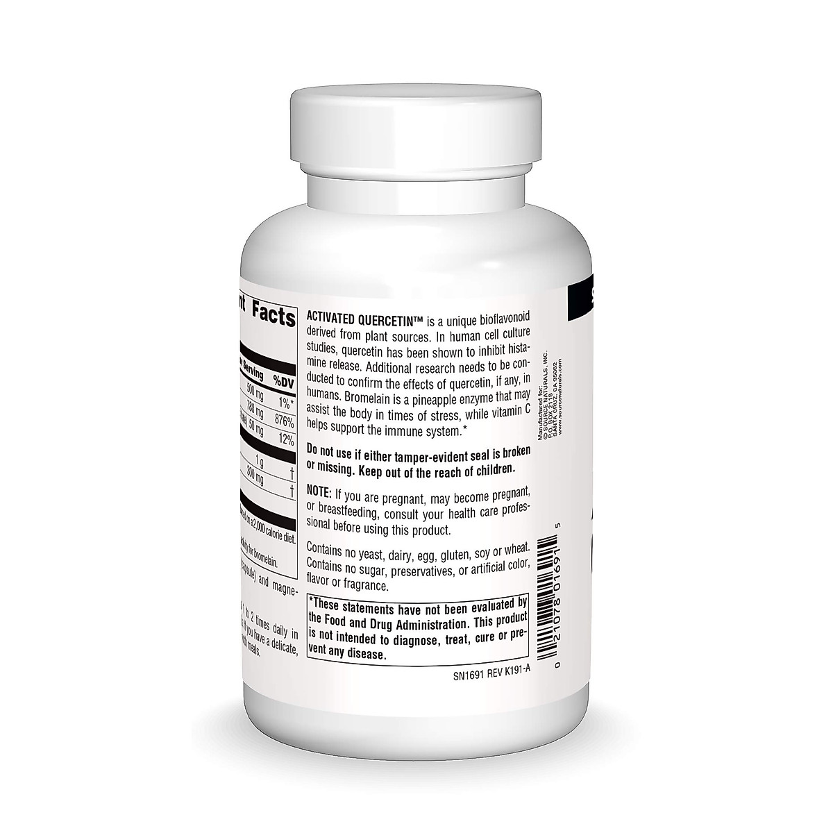 Source Naturals Activated Quercetin, for Seasonal & Immune Support - 200 Capsules