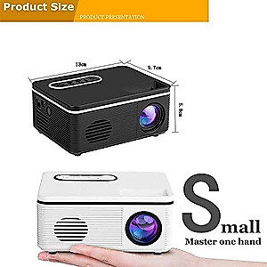 Zeta Mini HD Projector Short Throw Projector 4k 1080P AV/USB/TF/HDMI/5V-2A Portable LCD LED Beam Projector for 4:3 Screen Indoor/Outdoor