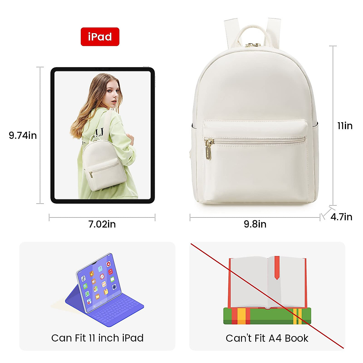 LOVEVOOK Mini Backpack for Women Small Waterproof Backpack Purses Daily Backpack Fashion Wine Red