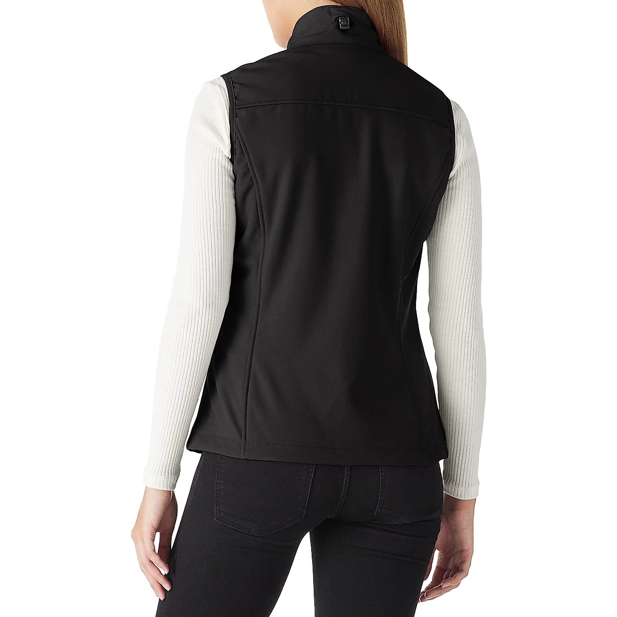 Outdoor Ventures Women's Lightweight Softshell Vest Windproof Fleece Lined Zip Up Sleeveless Jacket for Running Hiking Golf