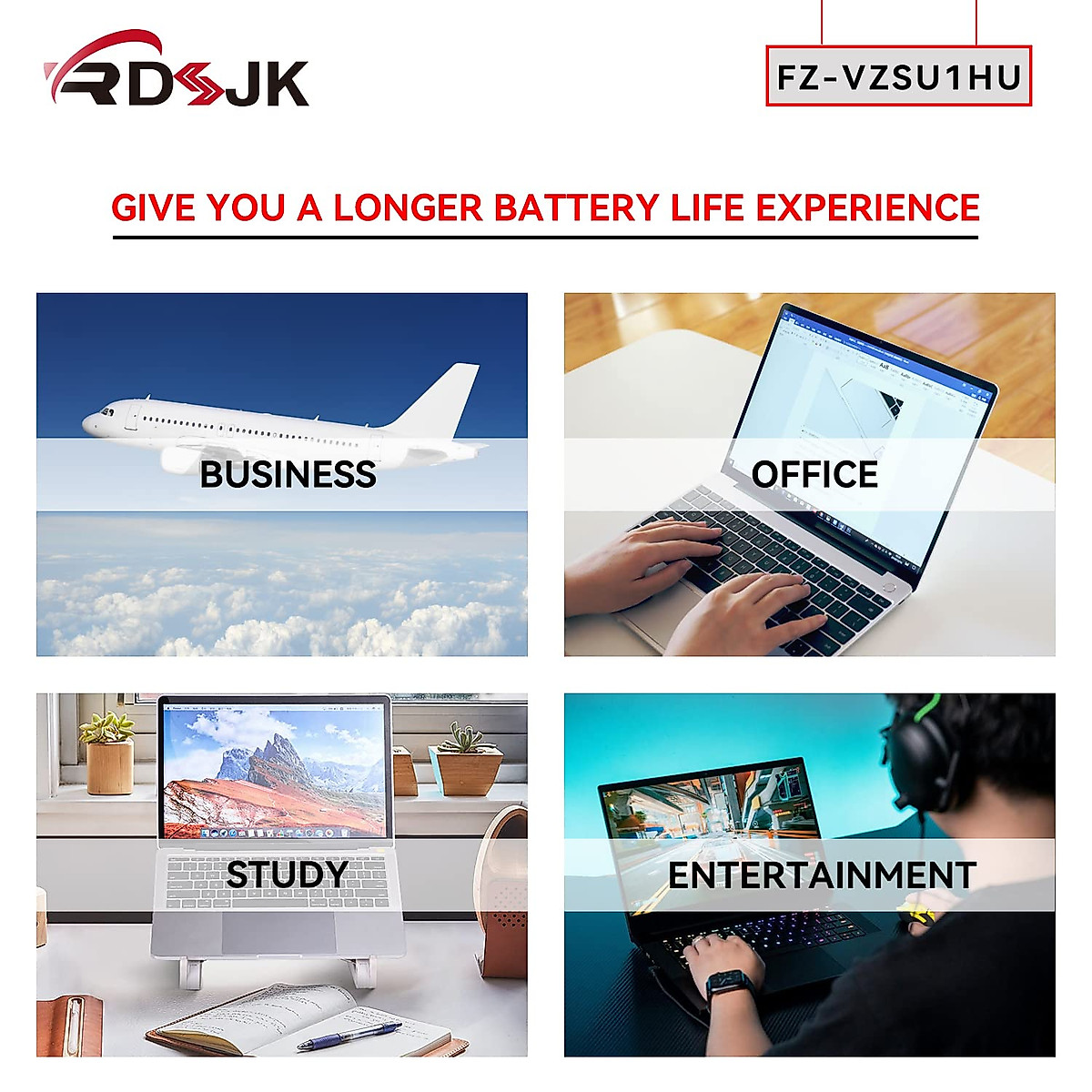 RDSJ FZ-VZSU1HU VZSU1HU FZ-VZSU1HAU VZSU1HAU FZ-VZSU1XU VZSU1XU Laptop Battery for Panasonic Toughbook 55 FZ-55 Mk1 Mk2 FZ-VZSU1 Series 3INR19/66-2 10.8V 68Wh/6300mAh