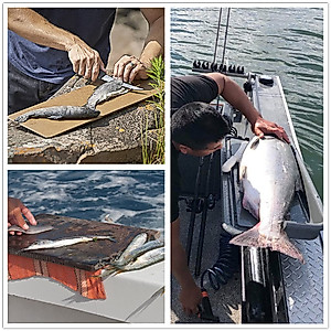 HHQ Fish Fillet Mat Fish Cleaning & Cutting Board Grips Fish for Easy Filleting, 14"x24"