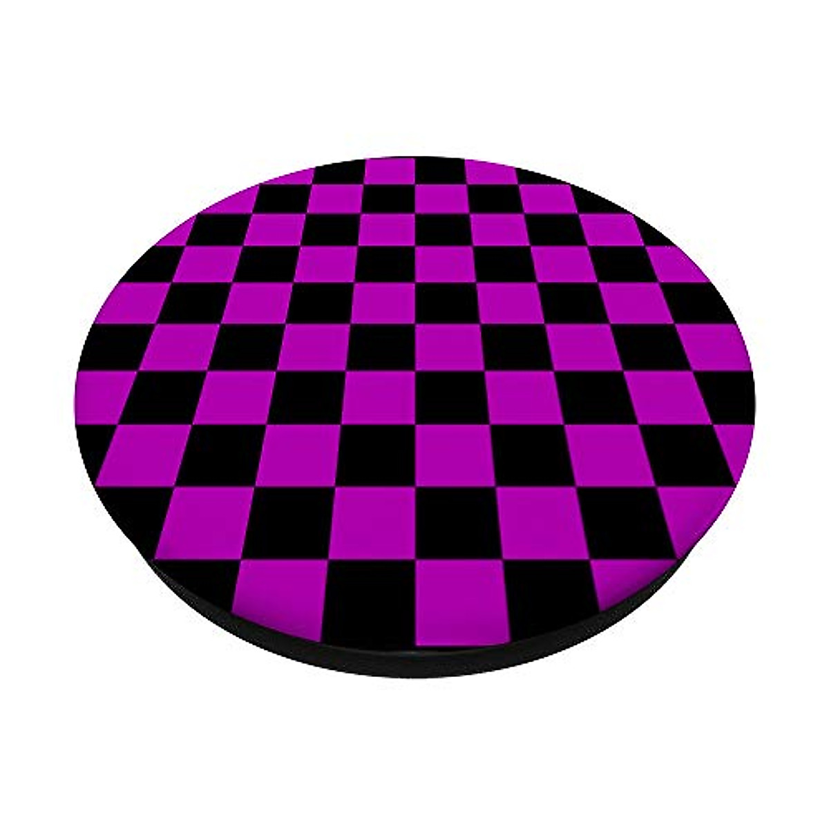Checkered Pink and Black Checkerboard Pattern Style PopSockets Swappable PopGrip