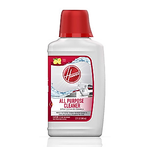 Hoover All Purpose Cleaner Solution, 32 oz., Lemon Scent, For Use on Hard Floors, Counters, Tubs and More, Formulated for Cordless Handheld Sprayer