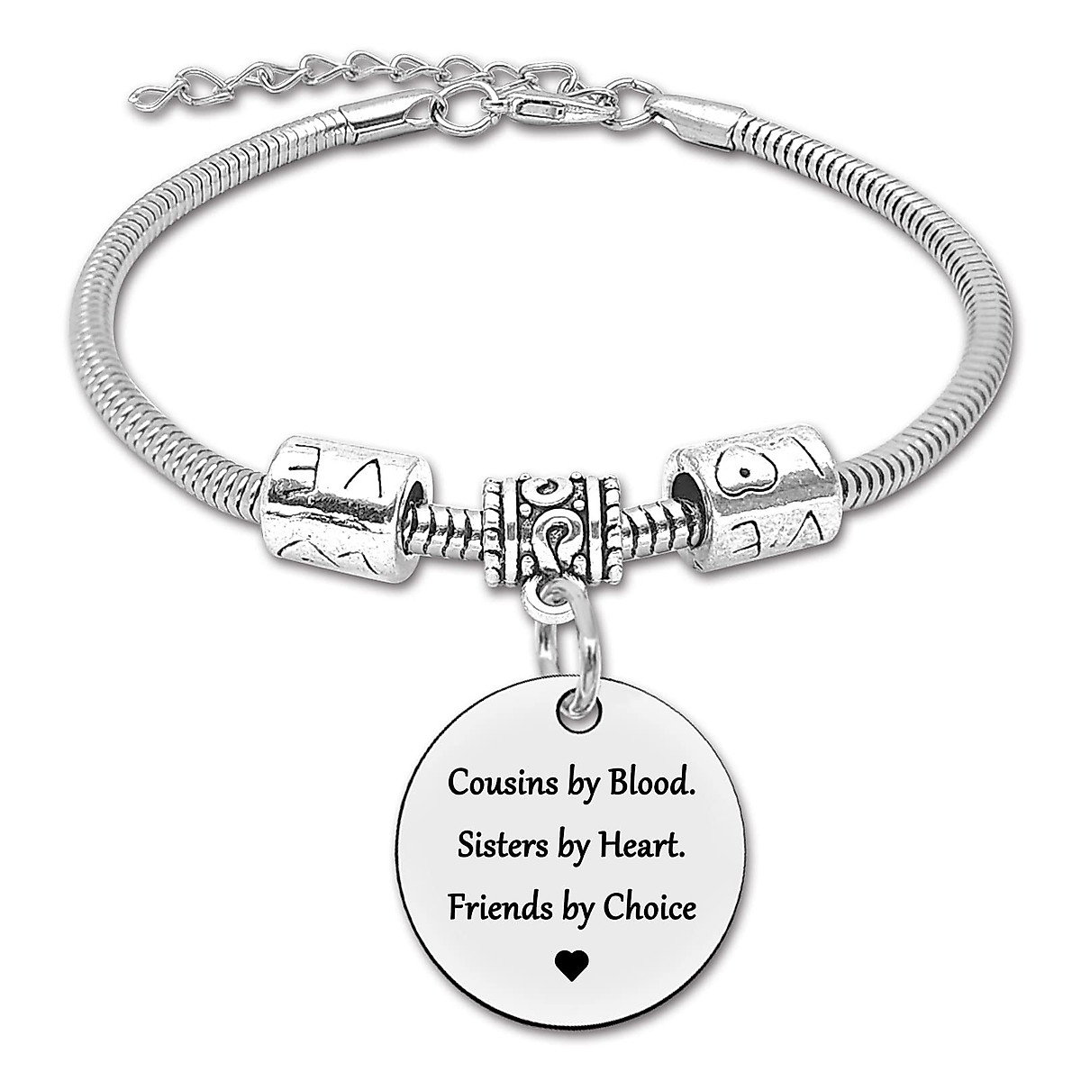 Cousin Gift Jewelry Bracelet Stainless Steel Christmas Gift for Cousin Birthday Gift Idea Long Distance Relationship Gift for Cousin Jewelry Gift for Women Going Away Gift Graduation Gift for Cousin