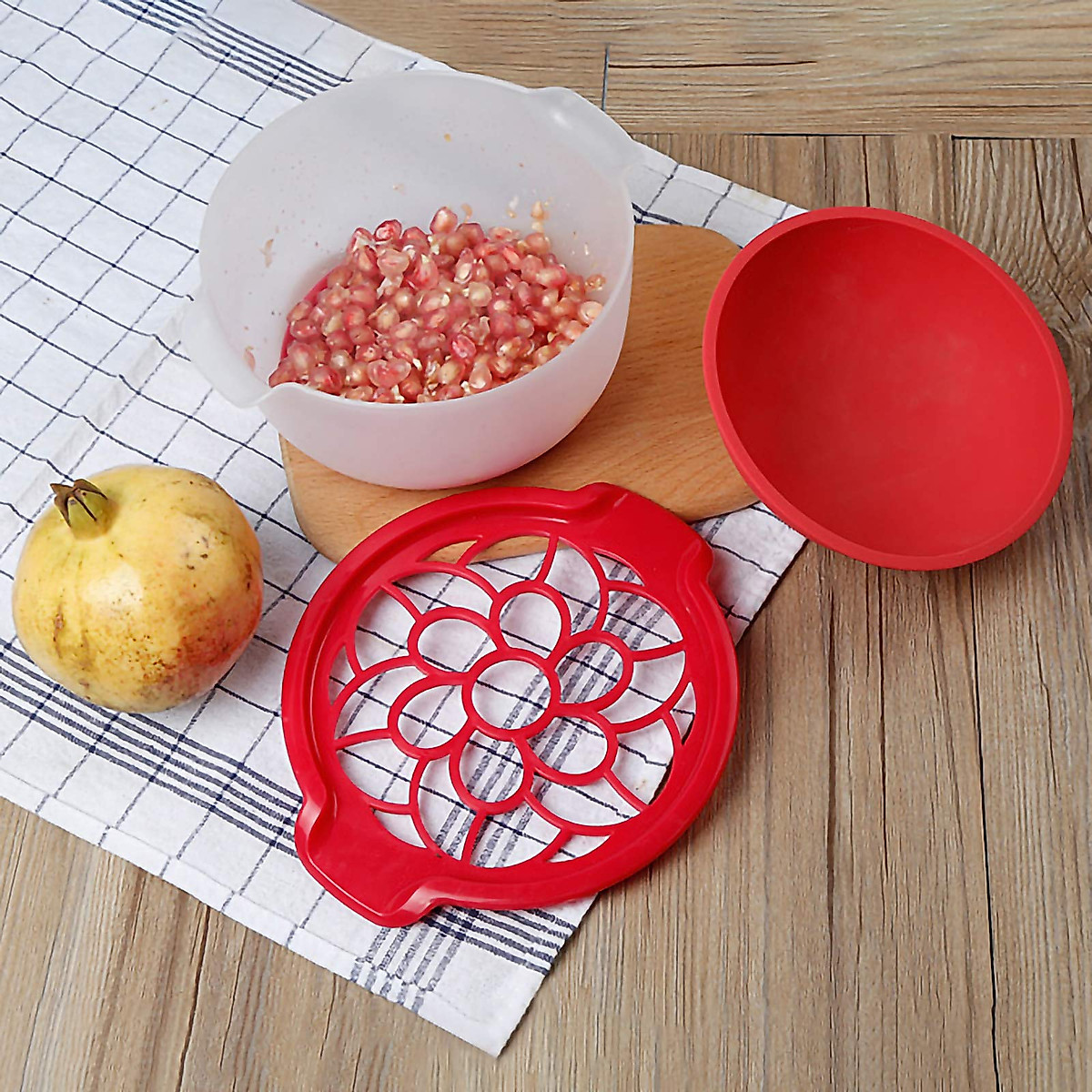 Camidy Silicone Pomegranate Bowl Pomegranate Peeler Deseeder Pomegranate Peeling Tool Kitchen Goods Organizer Accessories Supplies for Removing Seed