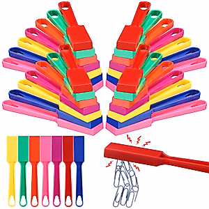28 Pcs Magnetic Bingo Wand for Kids Educational Learning 8 Inch Rainbow Magnet Wand with Magnet Bar Magnet Sticks Science Experiment Tools for Preschool Learning Toys Classroom Bingo Games, 7 Colors