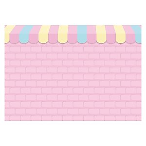 Allenjoy 7x5ft Pink Brick Wall Ice Cream Shop Backdrop for Birthday Party Baby Girl Shower Decorations Photography Background Photo Booth Cake Table Banner