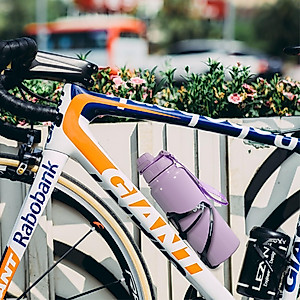 FECBK 4 Pack Sublimation Water Bottle Blanks 25 oz Sublimation Sports Water Bottles with Lid and Portable Rope Stainless Steel Insulated Sublimation Tumbler Blanks Flask for Sports Travel Gym, Purple