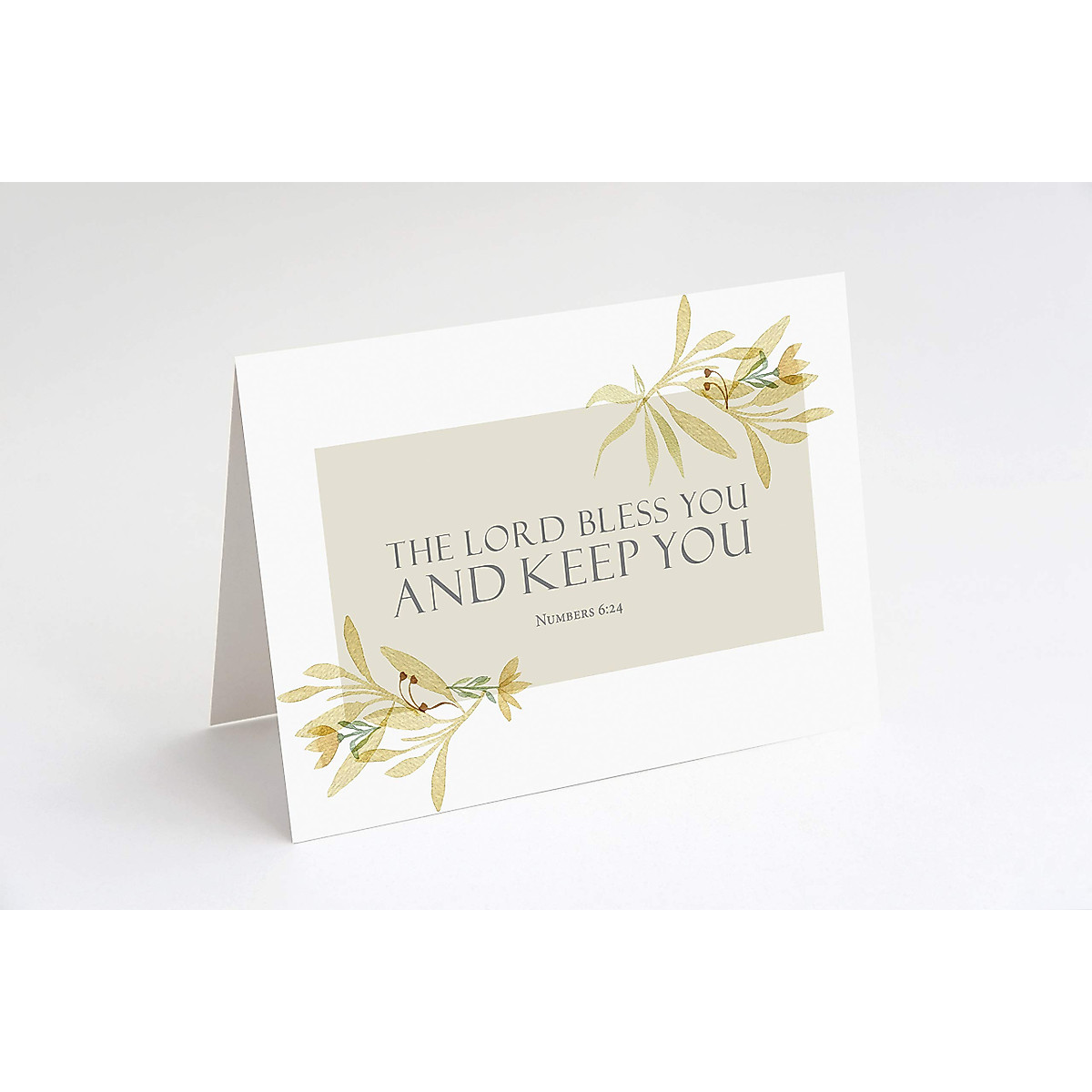 Religious Thank You Cards with Bible Verse - Watercolor Scripture Design - Pack of 24 - Rectangle