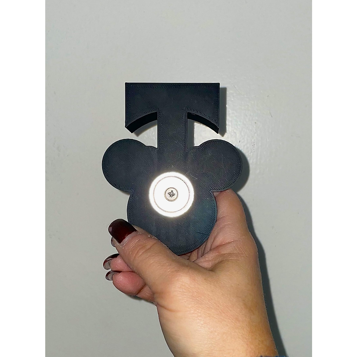 One 1 Decorative Girl Bow Mouse Head Cruise Ship Cabin Magnetic Hooks - Heavy Duty Neodymium, Strong 60 Lbs Metal Wall Hanging Swimsuits, Towels, Keys, Bags, Or Coats - Travel Essentials Disney Cruise