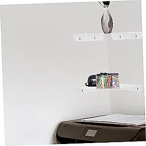 IMIKEYA 2pcs Speaker Stand Wall Mount Corner Shelf Wall Mount Speakers Wall Mounted Shelves for Storage Wall Mounted Corner Acrylic Hanging Rack Bathroom Wall Corner Shelf Wall Mount Ledge