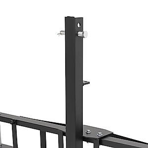 7BLACKSMITHS 500LBS Steel Motorcycle Scooter Dirt Bike Carrier Hauler Anti Tilt Hitch Mount Rack Ramp with 2'' Receiver Trailer Hitch Pin Carrier