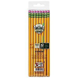 Ticonderoga #2 Pencils, Wood-Cased, 6 24-Count Hang-Tab Boxes, Total 144 Pencils, Yellow (13924) (13924N)