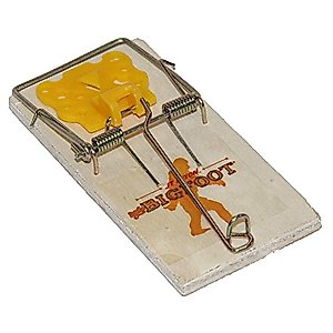 J T Eaton 404-12 Mouse Size Spring Action Wooden Snap Trap with Expanded Trigger (Pack of 12)