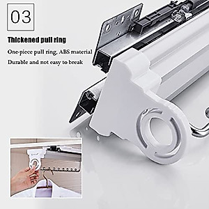 Heavy Duty Retractable Closet Pull Out Rod,Extendable Valet Rod Clothing,Ball Bearing Rail Slide Pull-Out,Hanging Rod for Closet Storage, Laundry Room,5 Pcs Pants Rack