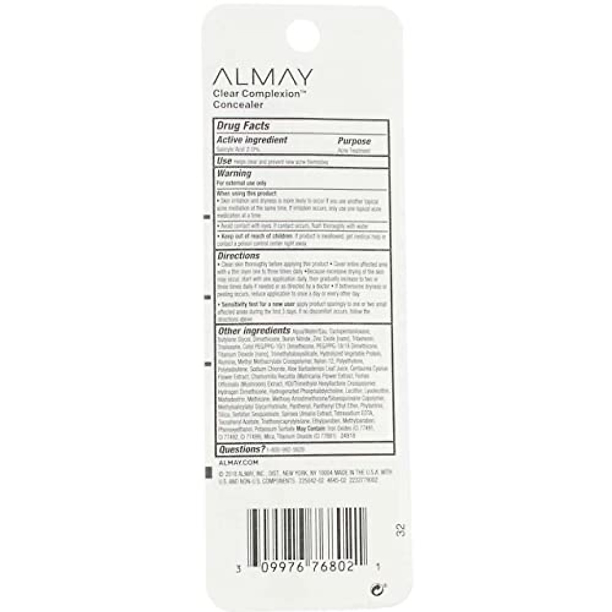 Almay Clear Complexion Concealer, Light/Medium [200], 0.18 oz (Pack of 3)