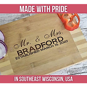 Brew City Engraving - Personalized Custom Laser Engraved Bamboo Cutting Boards for Weddings, Engagements, Anniversary & more!