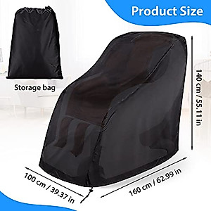 Noverlife Thick Massage Chair Cover, Waterproof Dustproof Protector Full Body Cover for Lift Chair Recliner, Sofa Cover with Drawstring, Zero Gravity Recliner Chair Protector Cover 63x39.5x55 Inch