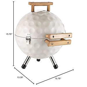 BBQ Grill Outdoor Charcoal grills Portable Charcoal Football-Shaped Oven Spherical Grill Mini Round Outdoor Charcoal Barbecue Stove Foldable Kebab Stove