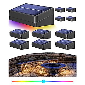 FabStyl 12 Pack Solar Fence Lights, Solar Deck Lights Outdoor Step Lights Waterproof LED Solar Wall Lights for Stair, Deck, Patio, Garden, Wall, Swimming Pool, Yard, Post, Halloween, Christmas