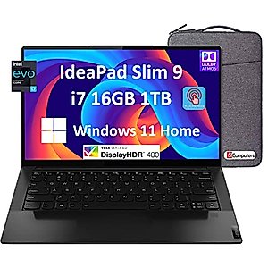 Lenovo IdeaPad Slim 9 9i Pro 14ITL5 14" 4K UHD Touchscreen (Intel 4-Core i7-1195G7, 16GB RAM, 1TB PCIe SSD) Business Laptop, Backlit, Fingerprint, 2 x Thunderbolt 4, IR-Webcam, Windows 11 Home