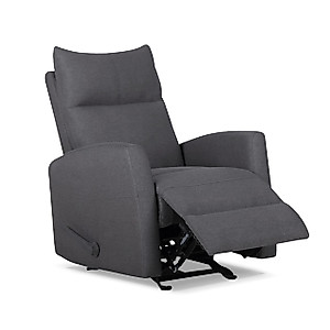 Soft Fabric Manual Glider Recliner,Comfy Living Room and Bedroom Recliner Chair Nursery Glider