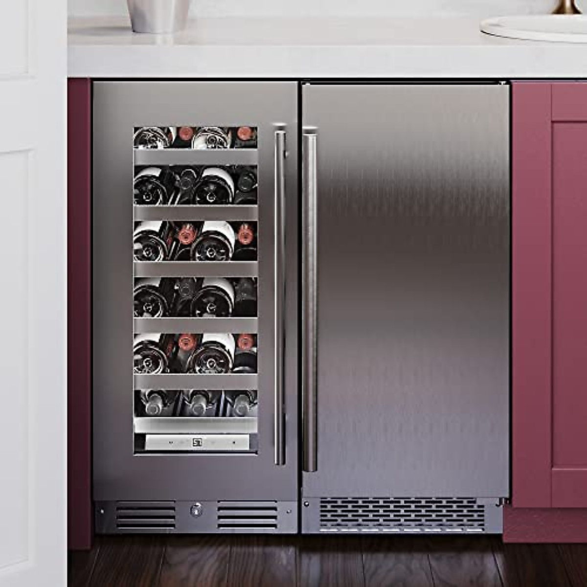 Avallon AIMG151GSSIRH 15 Inch Wide 26 Lbs. Built-in/Free Standing Ice Maker with 56 Lbs. Daily Ice Production and Wash Mode