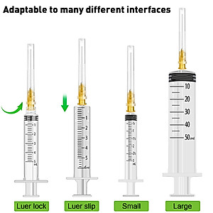 100Pack 25Ga 1.5 inch Needles Luer Lock Lab Dispensing Accessories for Measuring,Refilling Inks