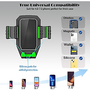 WUITIN Truck Phone Holder Mount,Heavy Duty Phone Holder for Truck Dashboard Windshield,16.9 inch Long Arm, Strength Suction Cup Anti-Shake,Compatible with All Phone and Pickup Truck,Semi Truck