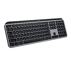 Logitech MX Keys Advanced Wireless Illuminated Keyboard for Mac,Backlit LED Keys, Bluetooth,USB-C, MacBook Pro/Air,iMac, iPad Compatible, Metal Build