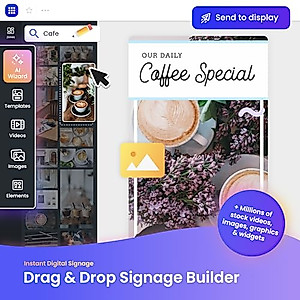Mandoe Essentials Digital Signage Displays - Digital Signage Player for Digital Menu Board, Electronic Menu Board and Digital Message Board. World-Class Templates & Easy To Use Setup