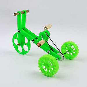 Bird Intelligence Training Toy, Parrot Puzzle Bicycle Toy for Small Medium Bird，Parrot Educational Table Top Trick Prop Toy, Bird Foot Talon Toy for Lovebird Conures Parakeet Random Color