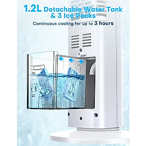 BALKO 35 INCH Evaporative Air Cooler, 2024 Upgraded Swamp Cooler Air Conditioner 20Ft Remote, 70°Oscillation Windowless Air Conditioner, 3 Speeds, Smart Timer for Auto-Off, Air Cooler for Room Bedroom