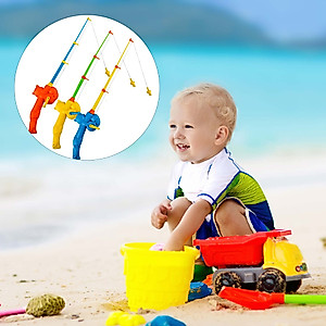 Trounistro 9 Pack Magnetic Fishing Toy Pole Magnet Fishing Rods Fishing Bath Toy Game Fishing Rod for Magnetic Fishing Games for Kindergarten Preschool Boys Girls