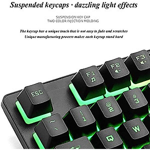 FEDRUI Gaming Keyboard, Mechanical Keyboard, Waterproof Gaming Keyboard Ergonomic Keyboard for Office Typing