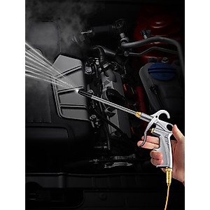 Heavy Duty Air Blow Gun Air Nozzle Blow Gun, Air Blower for Compressor with Bigger Pipe & Extended Nozzle, Pneumatic Air Compressor Accessories Tool for Car Detailing/Industrial Household Cleaning