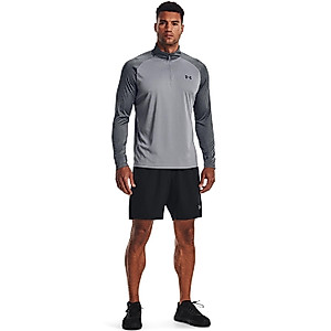 Under Armour Men's Velocity 2.0 1/4 Zip, (036) Steel Light Heather/Pitch Gray Light Heather/Pitch Gray, Medium