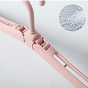 WOIWO 8 PCS Portable Folding Clothes Hanger Creative Travel Easy to Carry Clothes Hanger for Adults and Children