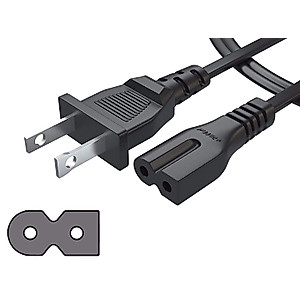 Power Cord for Vizio TV, Bose Speaker, Cable Box Router Arris, Sharp Sanyo Insignia Sound Bar, Singer Brother Baby-Lock Viking Pfaff Sewing Machine UL Listed