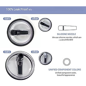 HYDRO HOMIE The Nomad 40oz Tumbler – Flip Straw Lid with Handle and Rubber Base, Travel Car Cup Holder Friendly and 100% Leak Resistant - Charcoal + Black