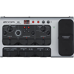 Zoom V6-SP Multi-Effects Vocal Processor Pedal Bundle with AKG K240 Studio Pro Stereo Headphones